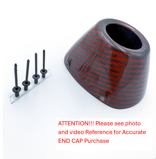 RED RCT EXTERNAL CARBON REPLACEMENT END CAP KIT 040695 – FMF Racing