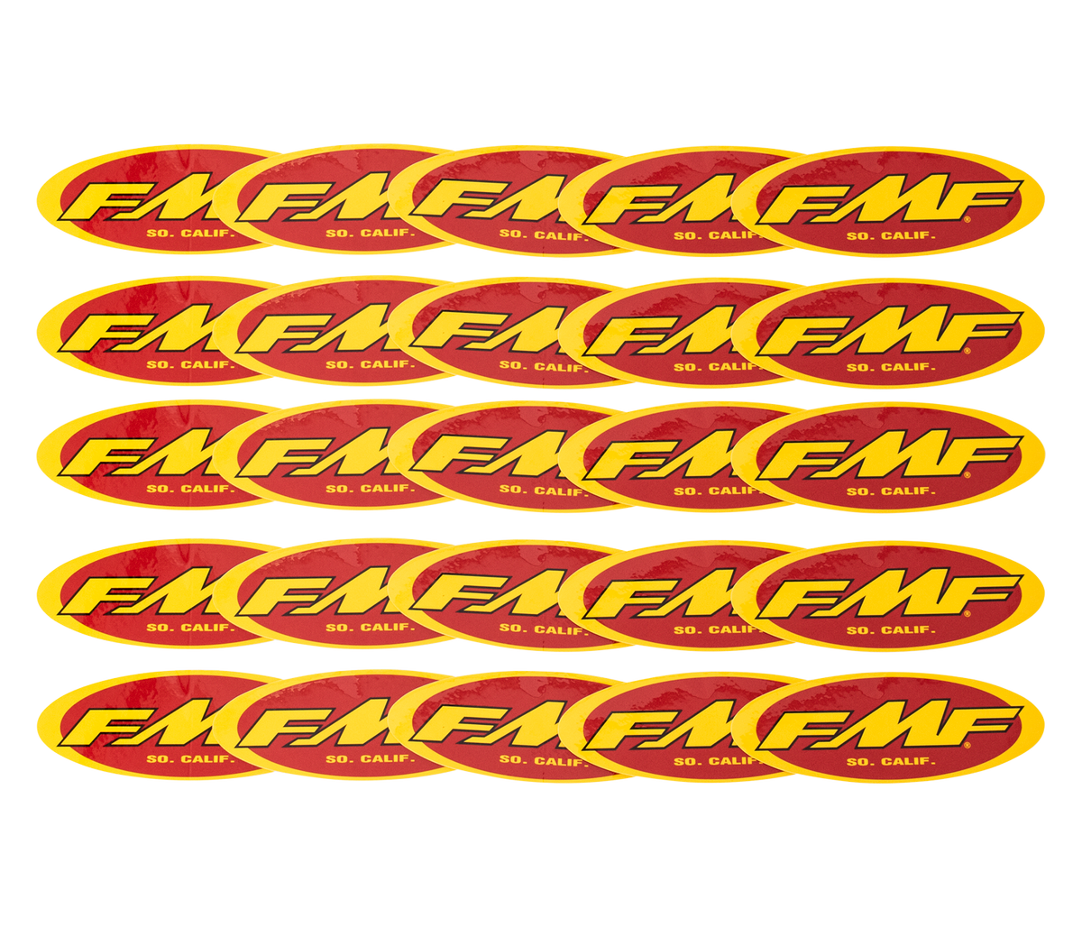 FMF 5" OVAL STICKER (YEL/RED) (25 PACK) 012482 – FMF Racing