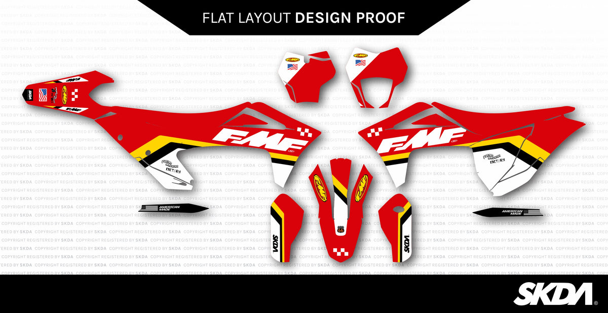 GAS GAS FMF GRAPHICS KIT MC 125-450CC 21-23 EX 250-450CC 21-23 EC 250 ...