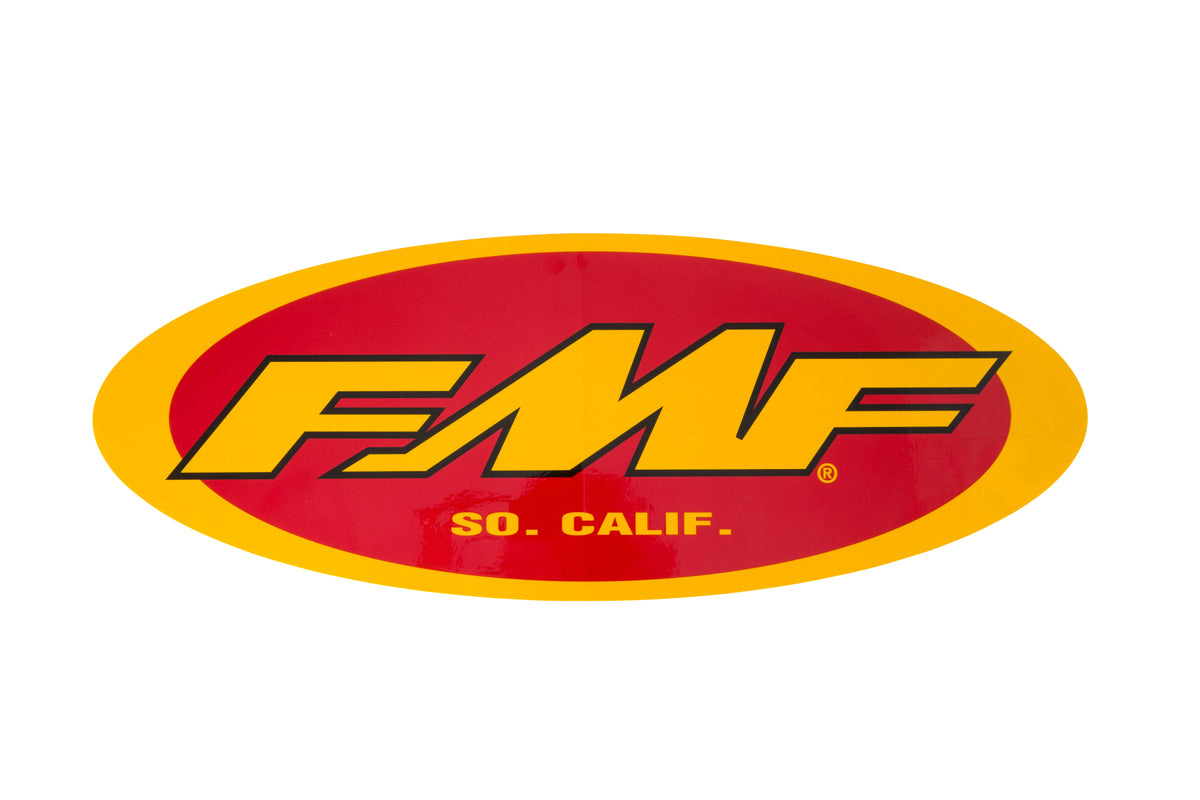 FMF 23" OVAL TRAILER STKR (YEL/RED) (INDIVIDUAL) 010594 – FMF Racing