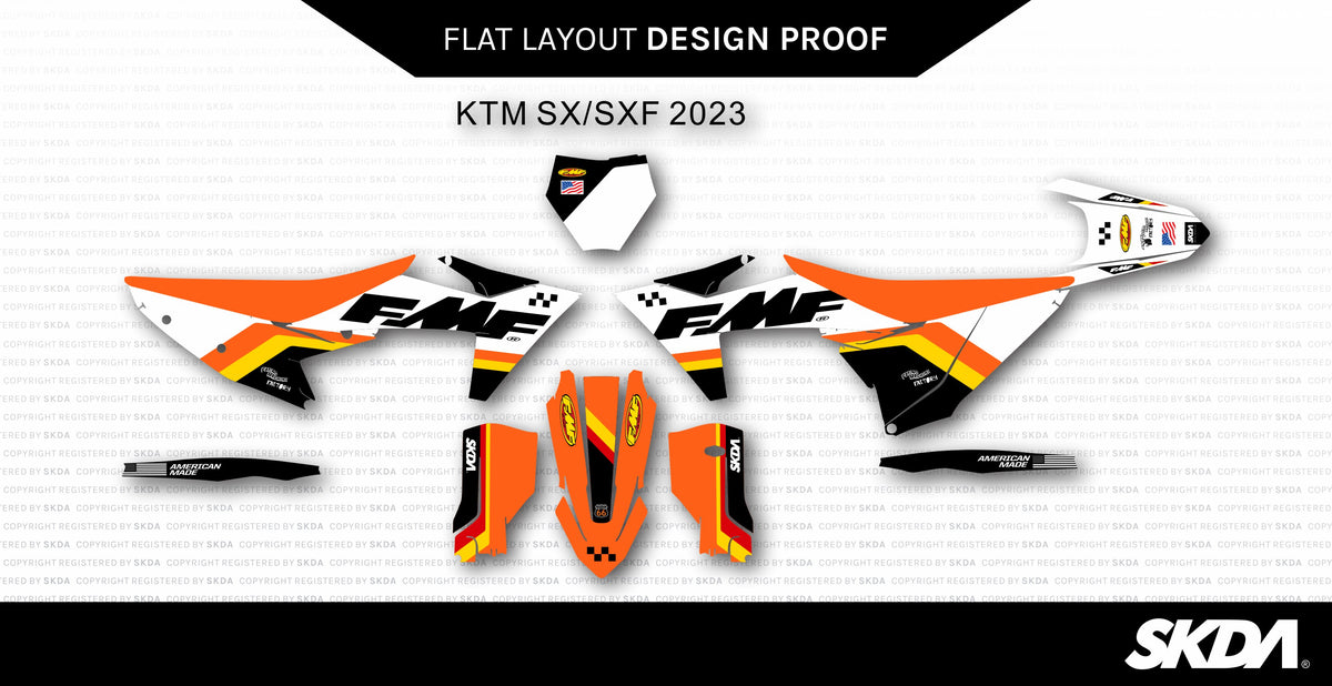 KTM FMF GRAPHICS KIT SX / XC / XC-F /SXF 125-450CC 2023 SX-F 250/450CC ...